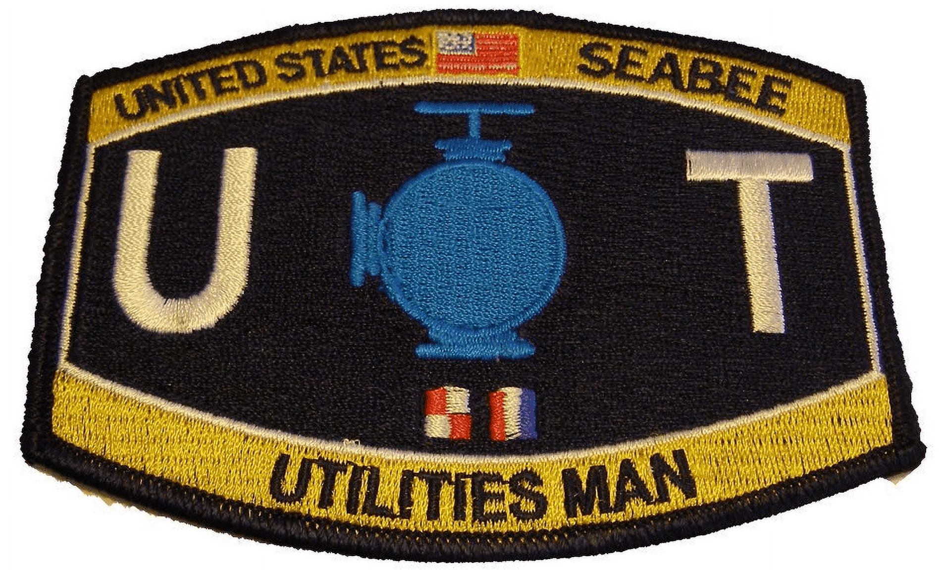 USN NAVY SEABEE UT UTILITIES MAN MOS RATING PATCH SAILOR VETERAN ...
