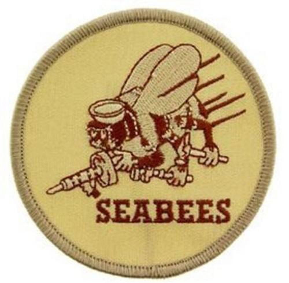 USN NAVY SEABEES TAN PATCH CB CONSTRUCTION BATTALION ENGINEER VETERAN CAN DO - Walmart.com