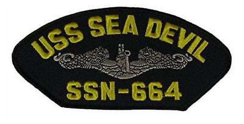 USN NAVY USS SEA DEVIL SSN-664 SILVER DOLPHIN PATCH STURGEON CLASS ...