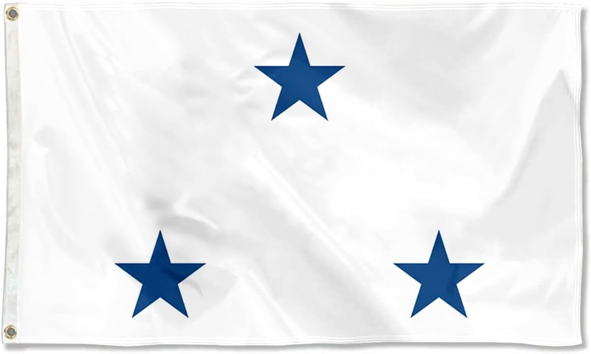 USN Rear Admiral Star White Non Seagoing Flag 3x5 Ft Vivid Color Double ...