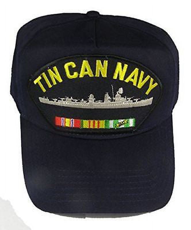 USN TIN CAN NAVY VIETNAM VETERAN HAT CAP SAILOR DESTROYER W/ CAMPAIGN ...
