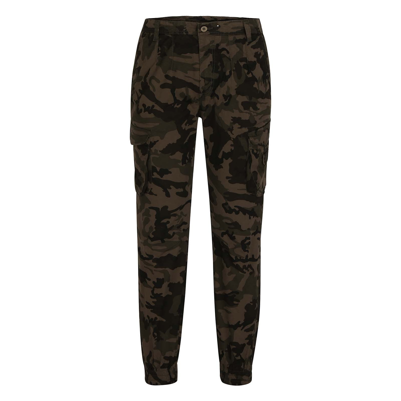 USNSM Men's Camo Pants Casual Multi Pockets Slim Fit Outdoor Cargo ...