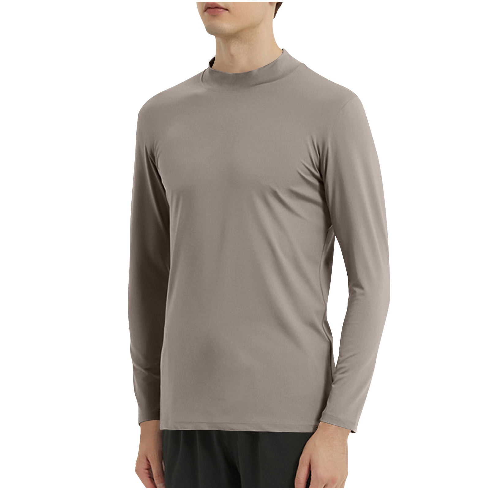 USNSM Men's Fashion Shirts Turtleneck Long Sleeve Compression Tops ...