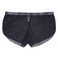 USNSM Men's Mesh See Through Boxers Silk Underwear Sheer Boxer Trunk ...
