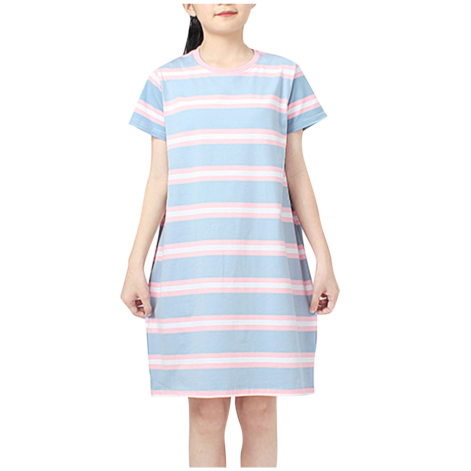 USNSM Middle and Older Children Striped Summer Dresses Girls Dresses ...