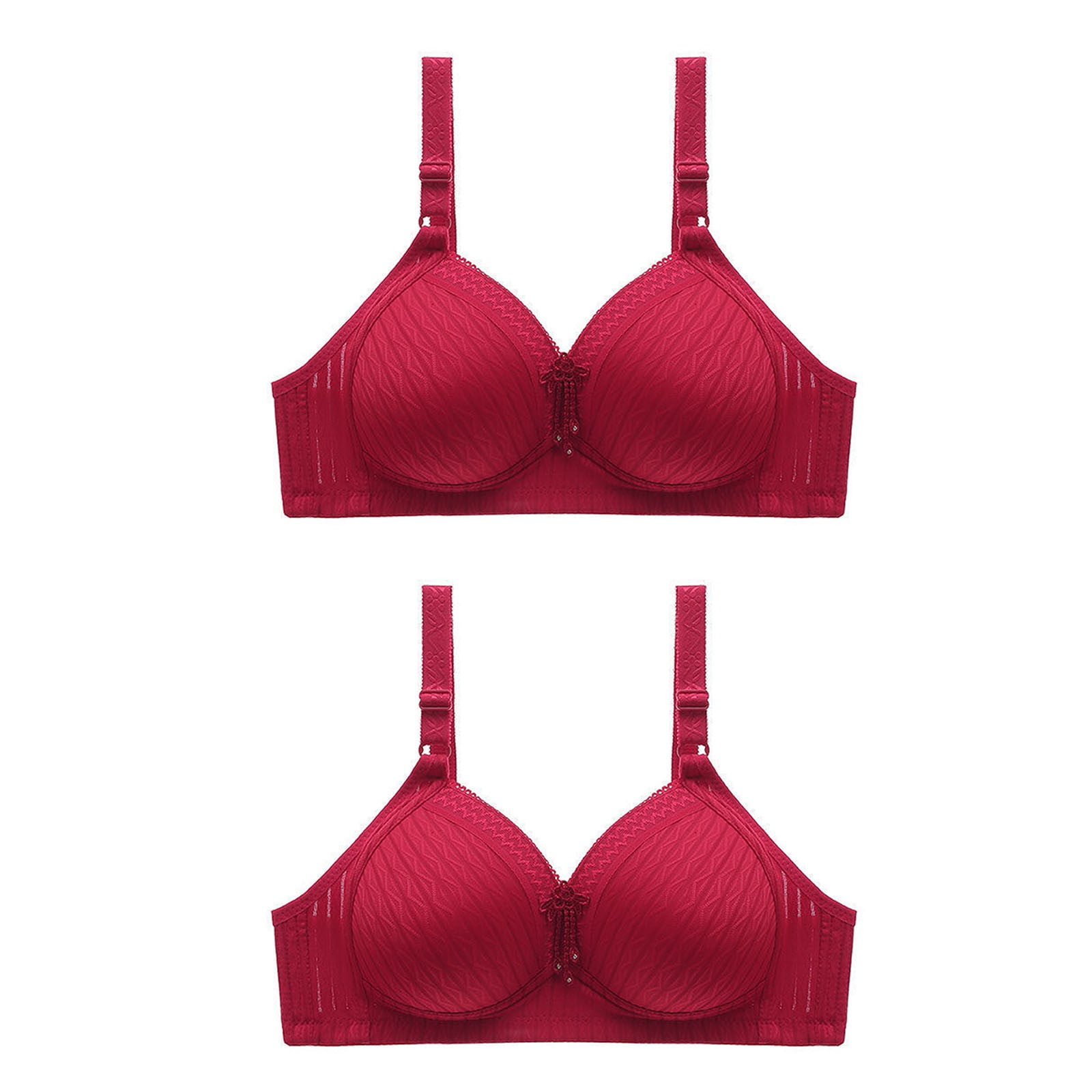 USNSM Wirefree Bras for Women Push Up Everyday Bra Solid V Neck Daily ...