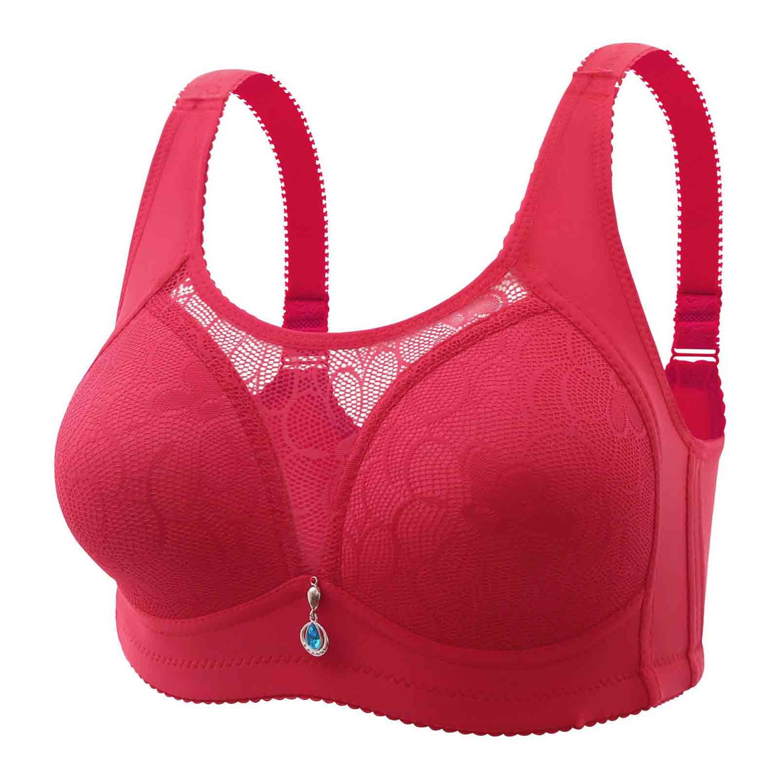 USNSM Women Lace Full Coverage Bra Push Up Padded Bra Large Size Mesh ...