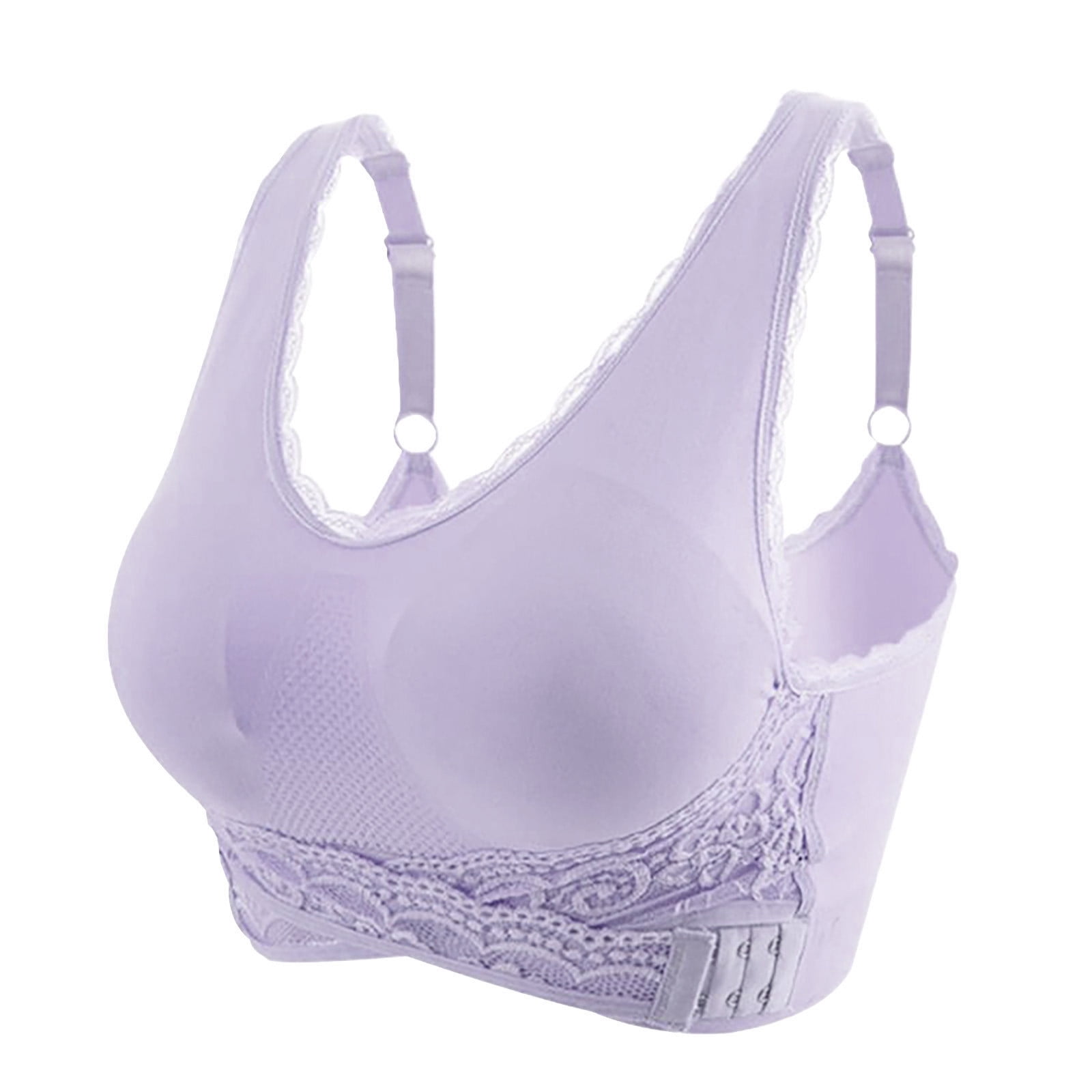 USNSM Women Side Buckle Corset Bra Push Up Padded Bra Lace Trim ...