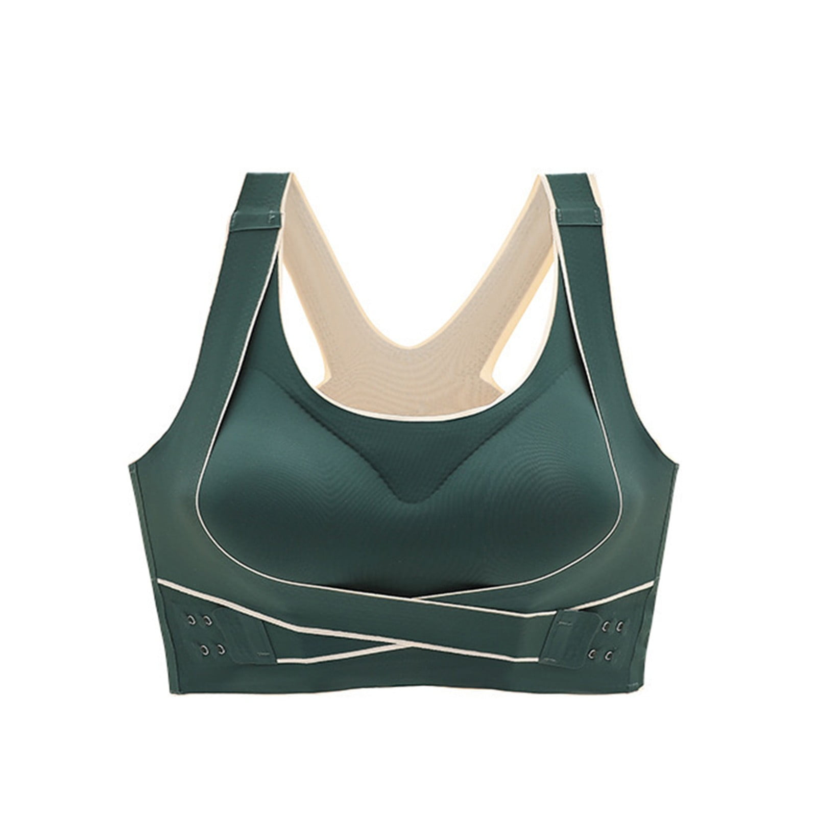 USNSM Women's Side Button Closure Bra Breathable Crisscross Front ...