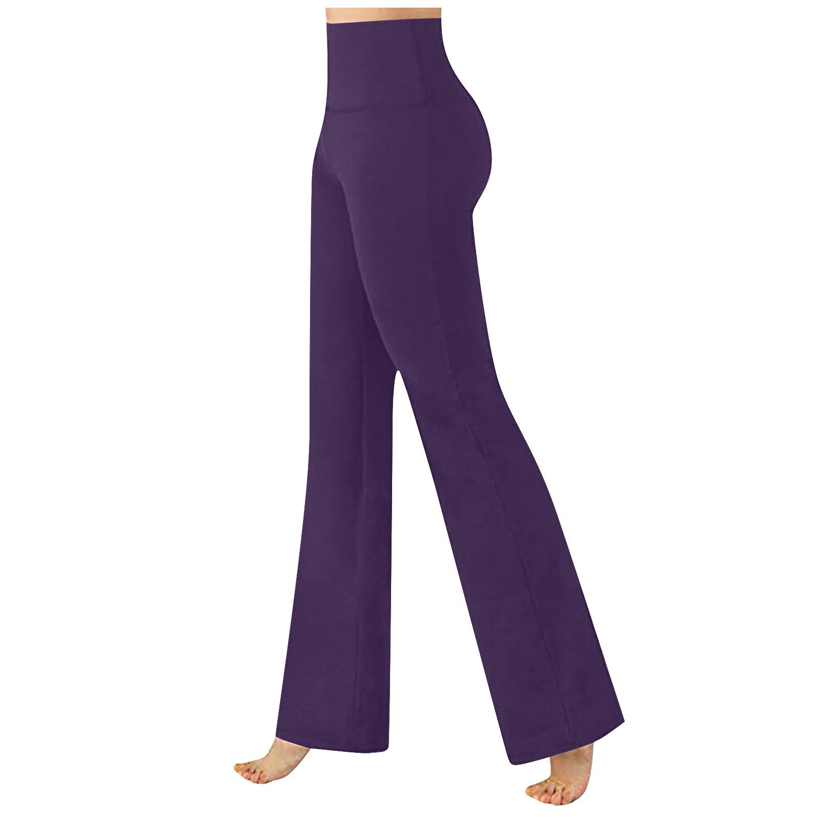 USOCUTE Girls Flare Leggings Bell Bottom Pants Cross High Waisted Dance ...