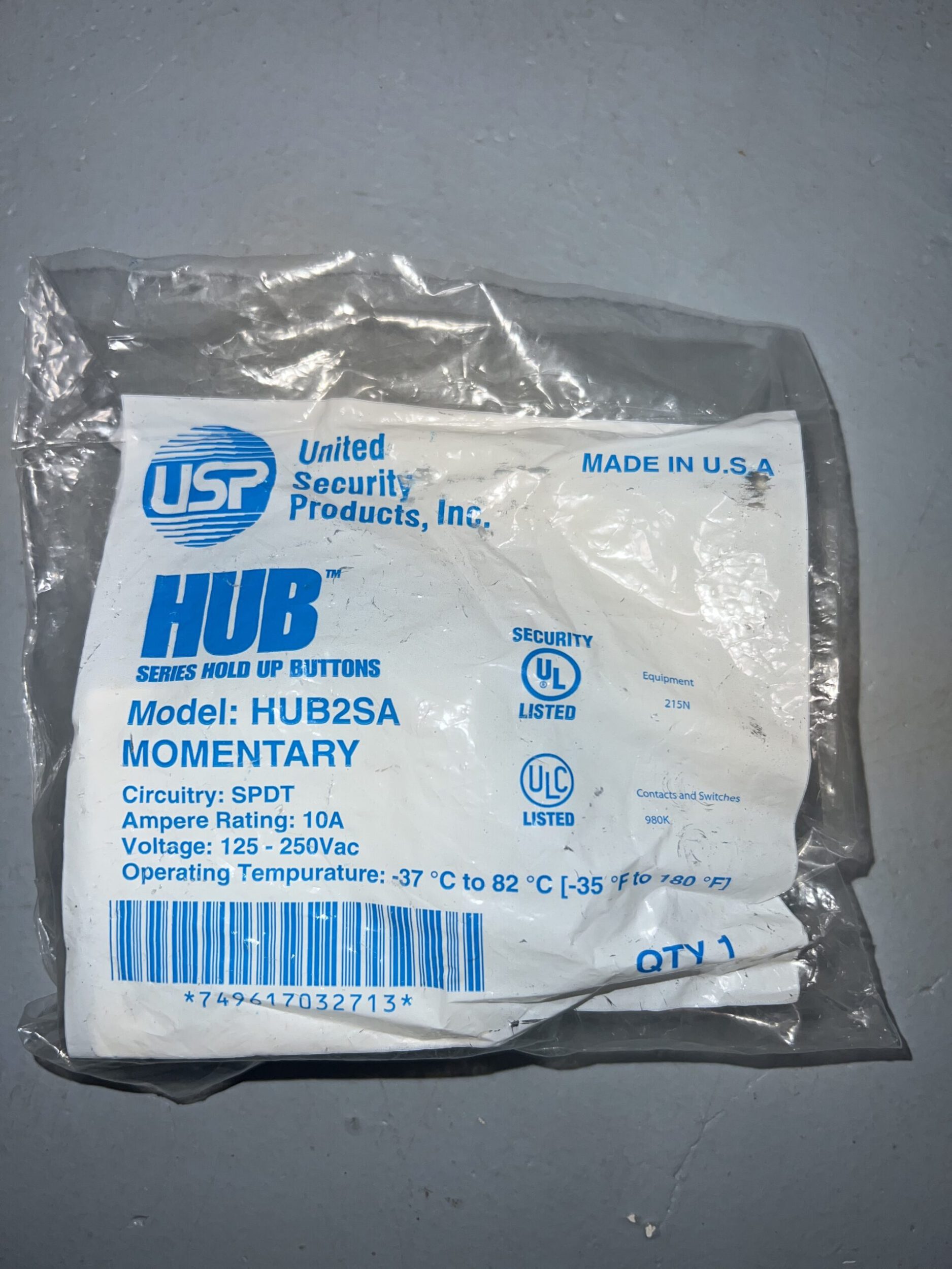 USP HUB2SA Hold Up Button, Momentary, SPDT, 3-Screw Terminals - Walmart.com