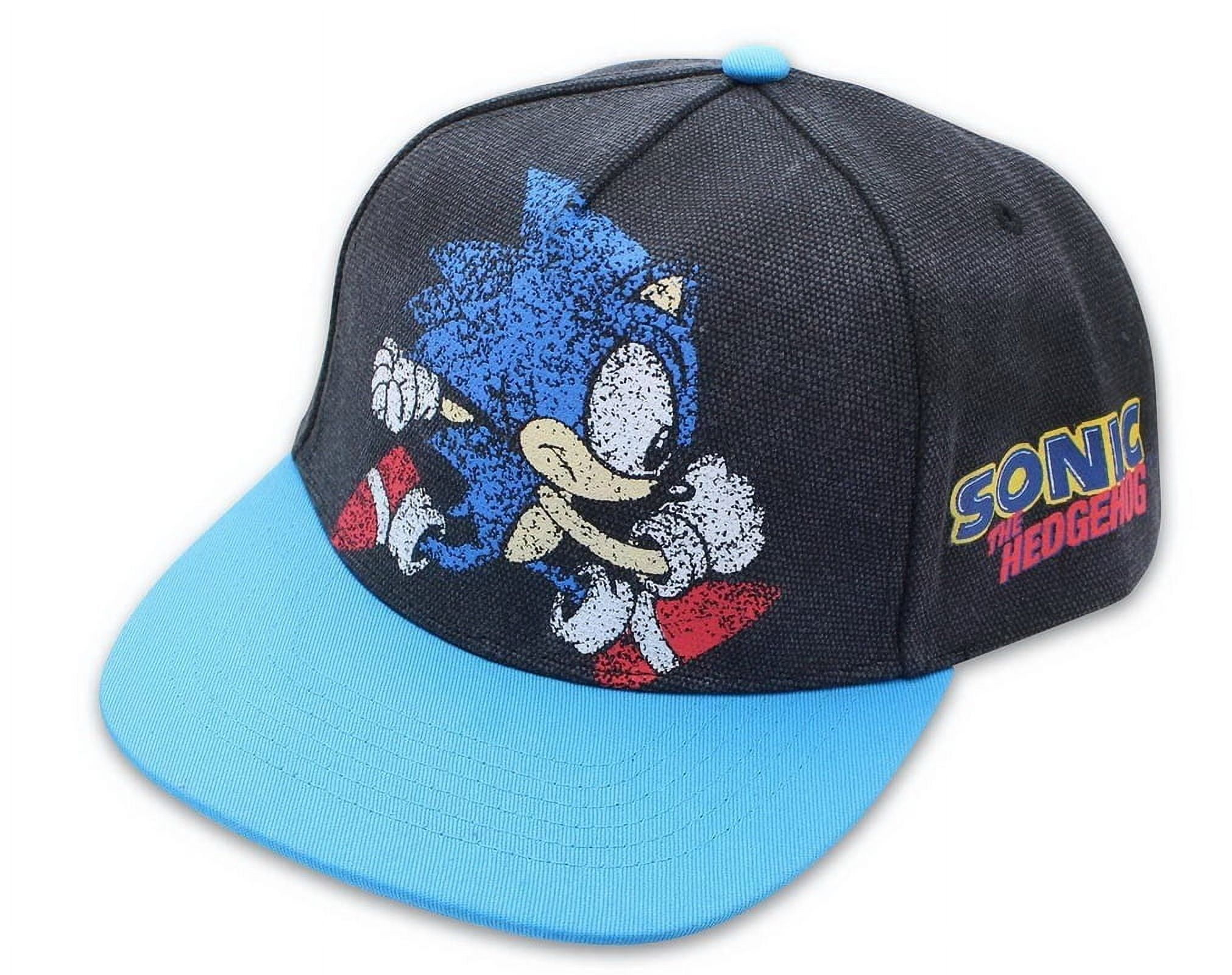 USPA Accessories USP-74328-C Sonic The Hedgehog Adjustable Distressed Baseball Hat, One Size ...