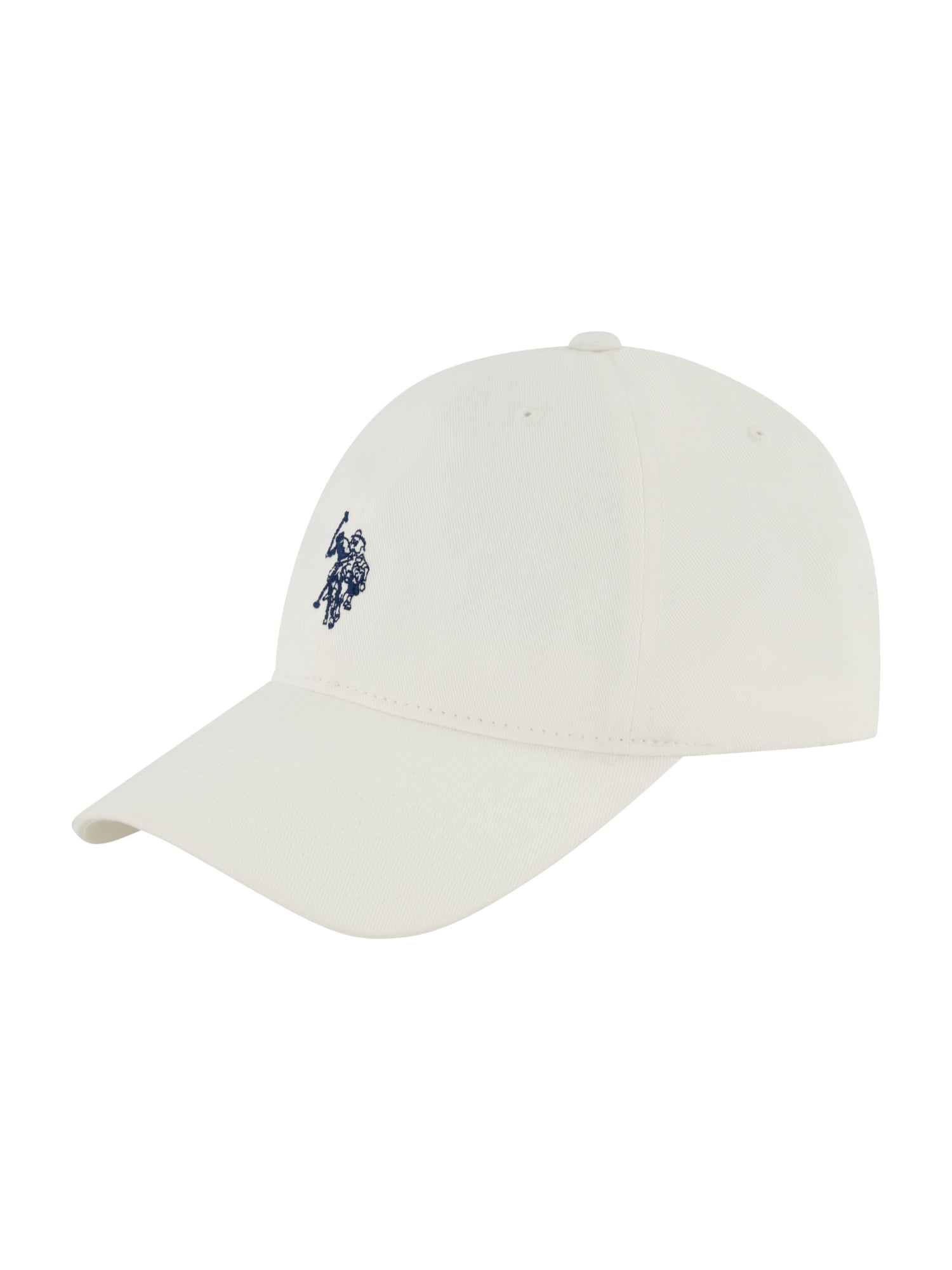 USPA Women's Cotton Twill Dad Cap with Embroidered Logo, White/Navy ...