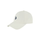 USPA Women's Cotton Twill Dad Cap with Embroidered Logo, White/Navy ...