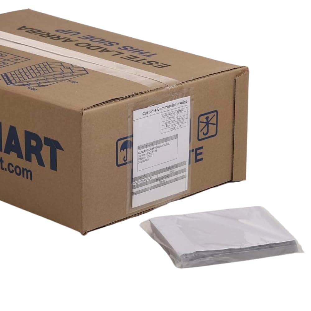 USPACKSMART 100 Units, 4.5"x5.5" Clear Packing List Shipping Label ...