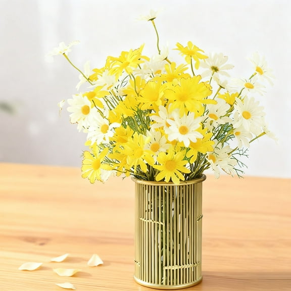 Artificial Flowers UV Resistant Fake Daisy Flowers for Indoor Outdoor ...