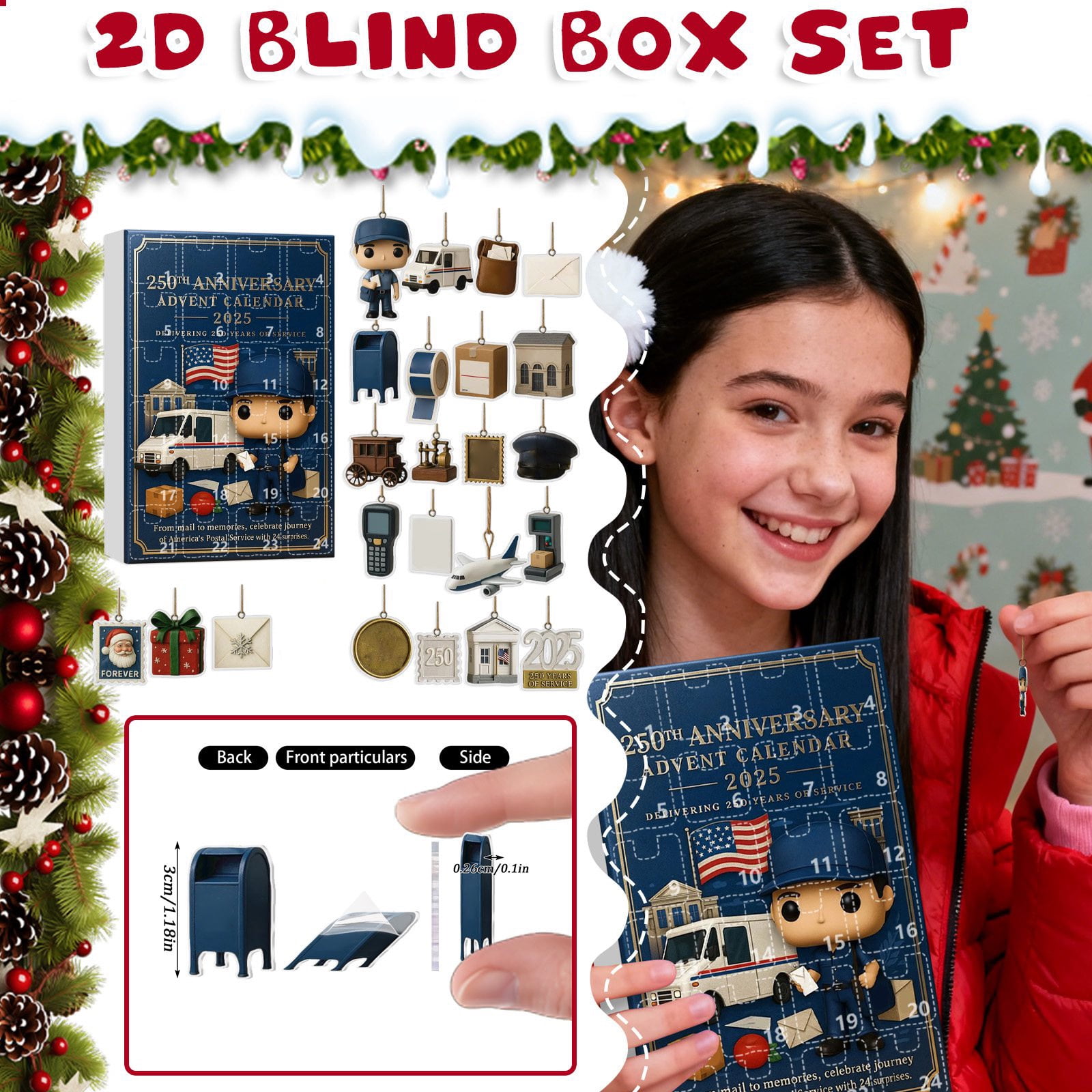 USPS 250th Anniversary 2025 Advent Calendar, 24 day countdown calendar ...