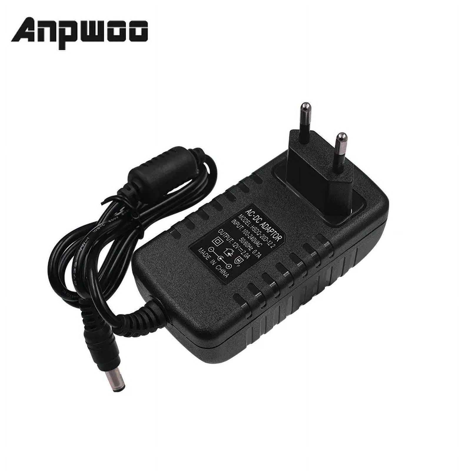 USPlug ANPWOO 12V2A AC 100V-240V Converter Adapter DC 12V 2A 2000mA ...