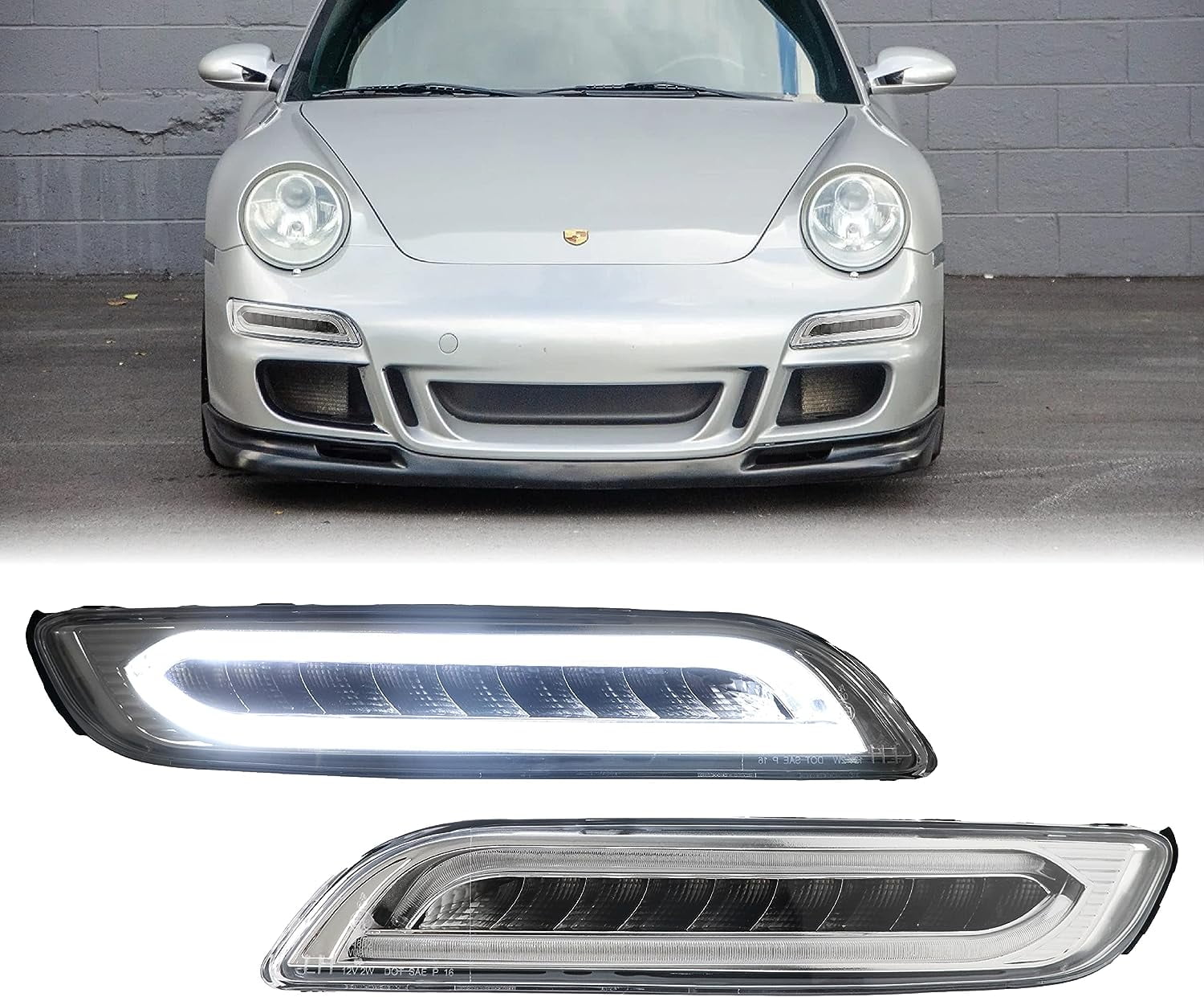 USR 05-08 911 997 LED Front Bumper Signal Lights Assembly Set (Left ...