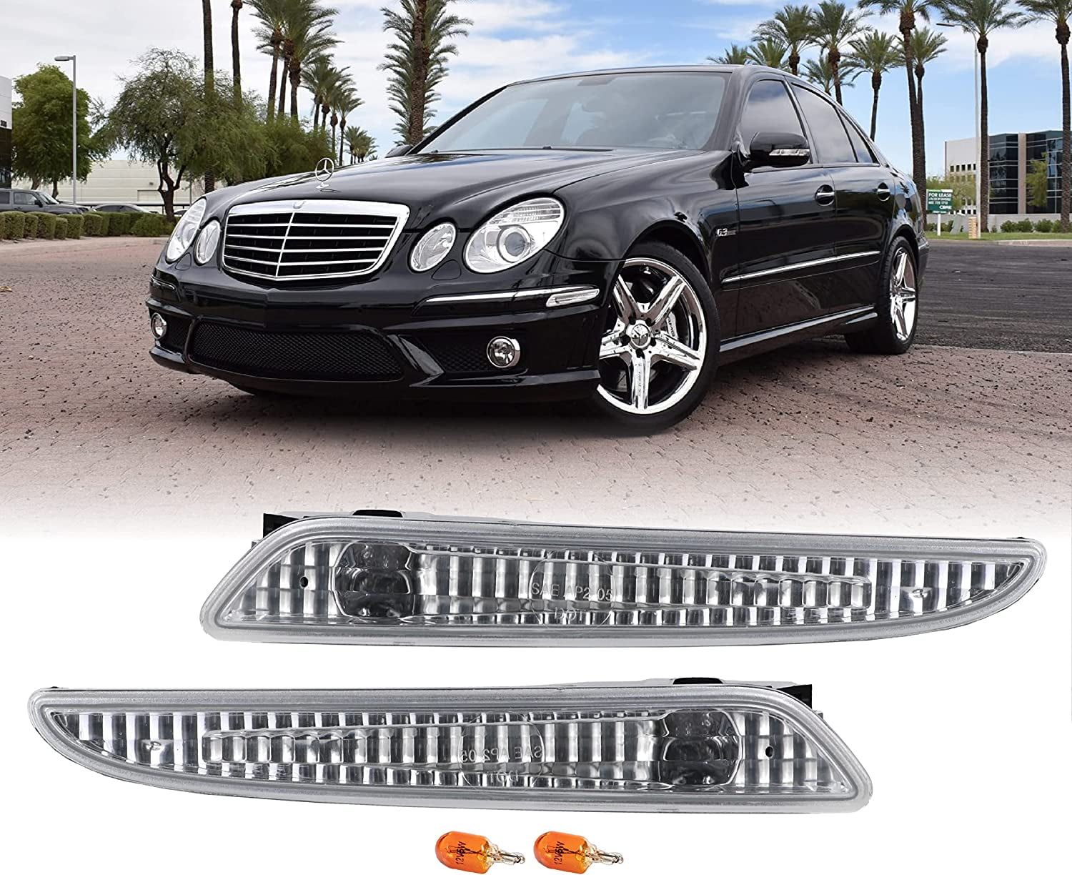 USR 07-09 W211 Side Marker Lights - Front Bumper Sidemarker Lamps (Left ...
