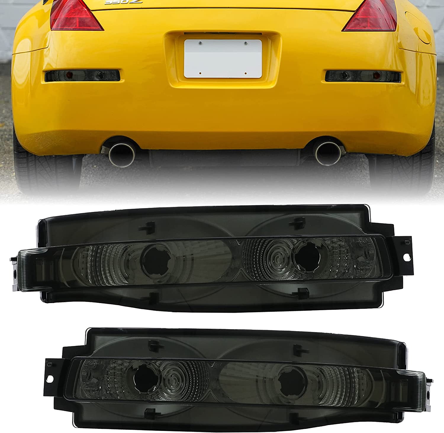 USR DEPO 03-09 350Z Reverse Lights - Smoke Rear Bumper Turn Signal ...
