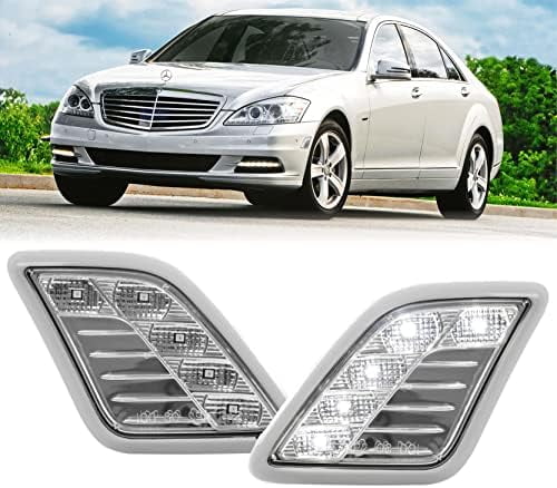 USR DEPO 10-13 W221 S-Class Crystal Clear Lens WHITE LED Bumper Side ...