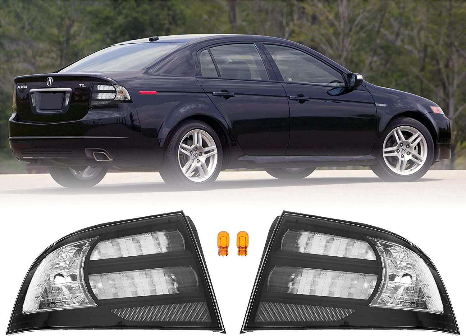 USR DEPO 3G TL Tail Lights - JDM Style Black Housing Rear Tail Lamps ...