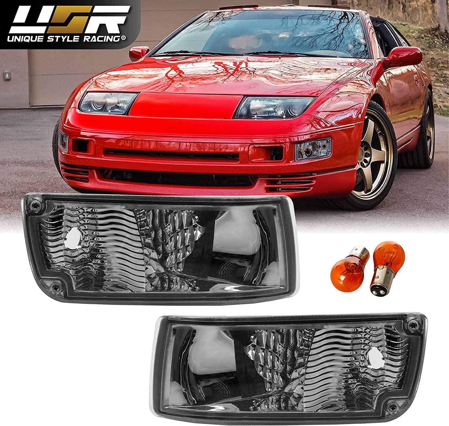 USR DEPO 90-96 300ZX Signal Lights - JDM Style Crystal Smoke Lens Front ...