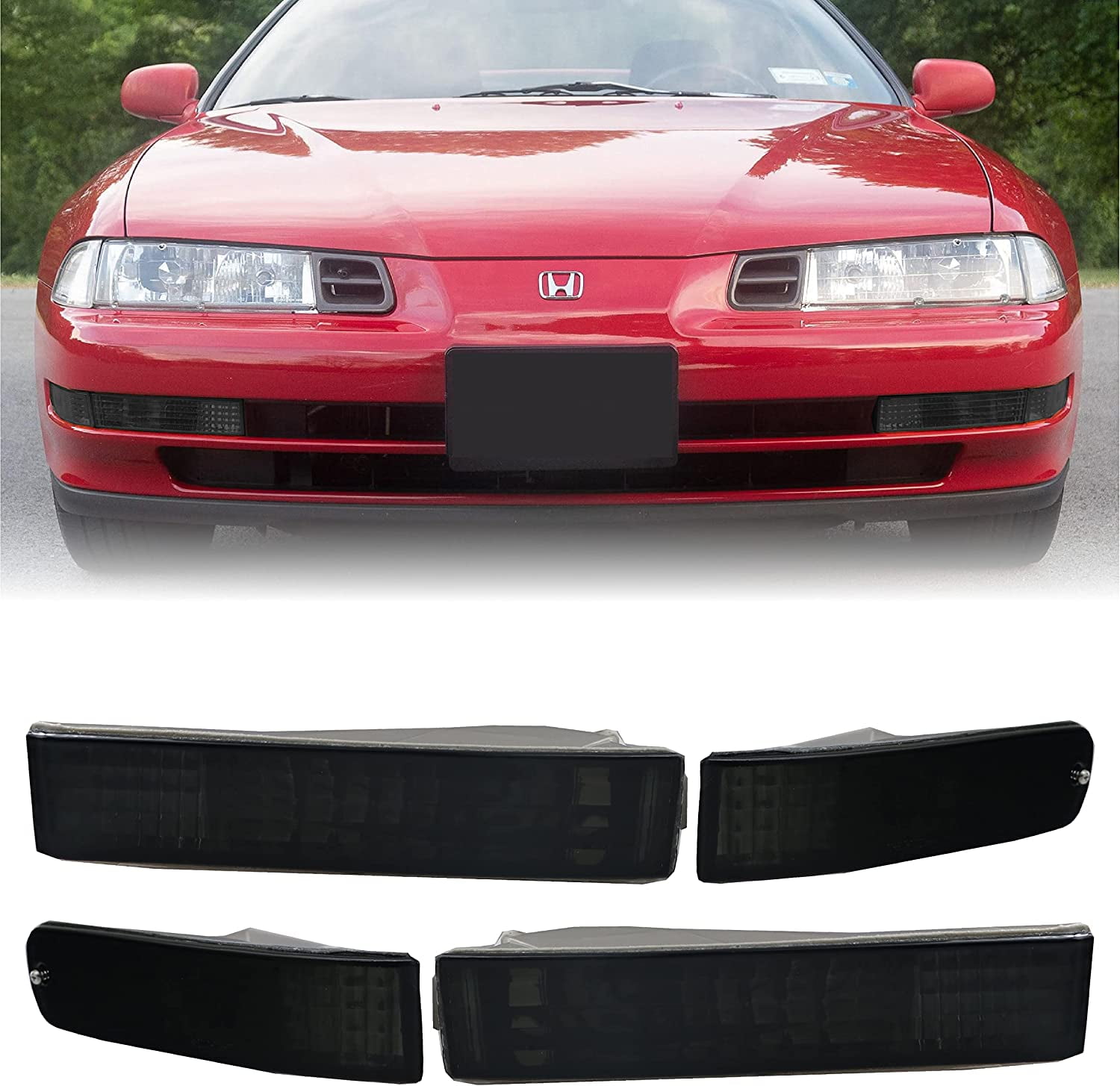 Unique Style Racing Smoke Front Bumper Lights Set, Compatible with 1992 ...