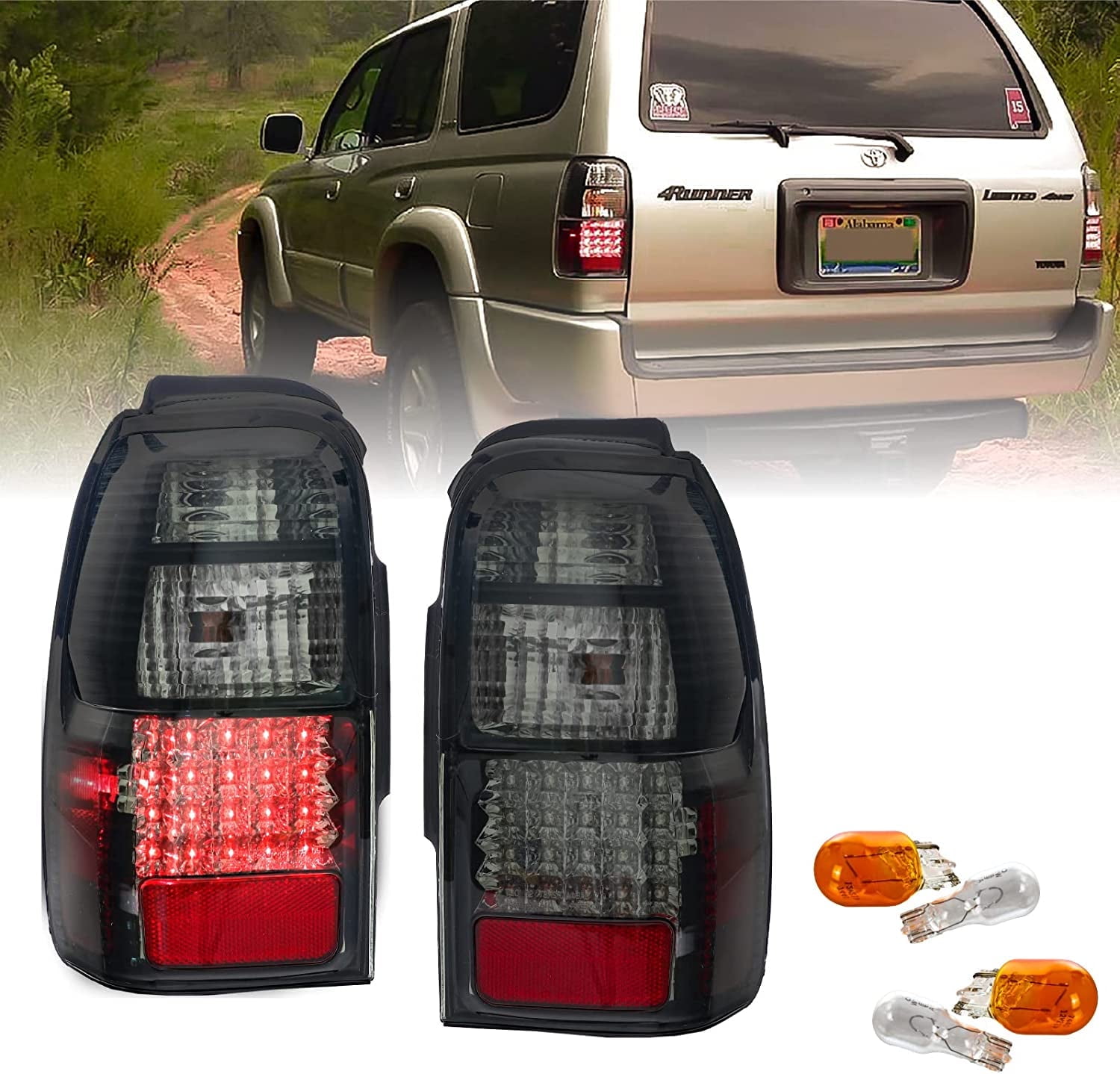 USR DEPO 96-02 4 Runner Tail Lights - Plug and Play LED Rear Tail Lamps ...