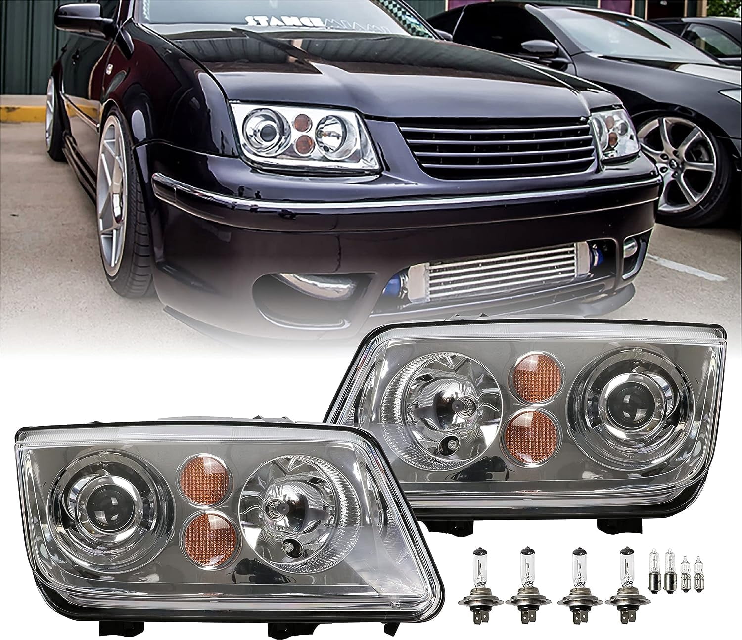 USR DEPO 99-04 Jetta Mk 4 Halogen Model UPGRADE Stock Headlight ...