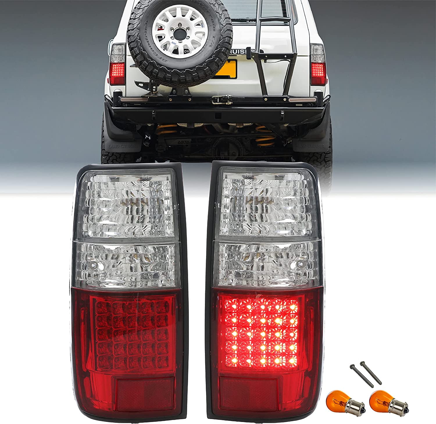USR DEPO FJ80 Tail Lights - Plug and Play Rear LED Tail Lamps Set (Left ...