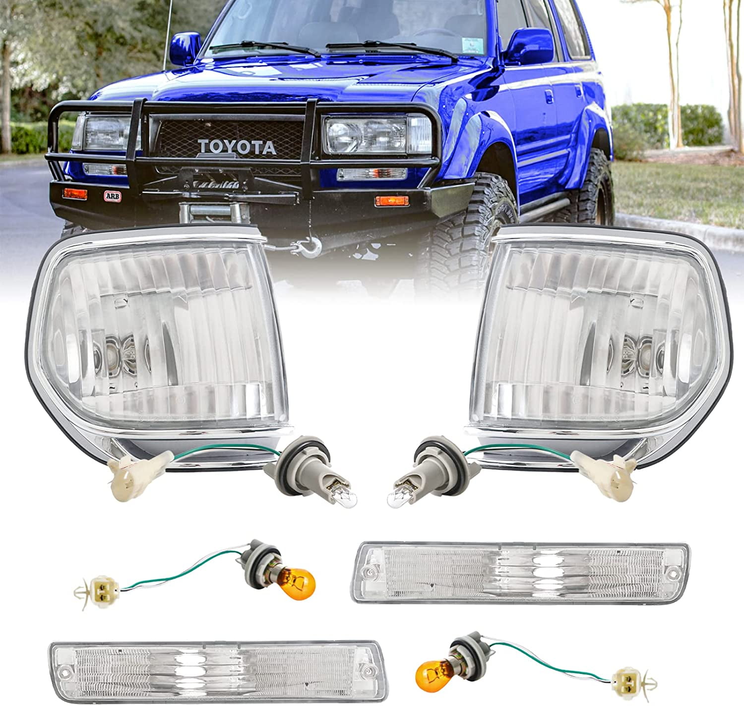 USR DEPO FJ80 Turn Signal Lights - COMBO Front Corner Parking + Bumper ...