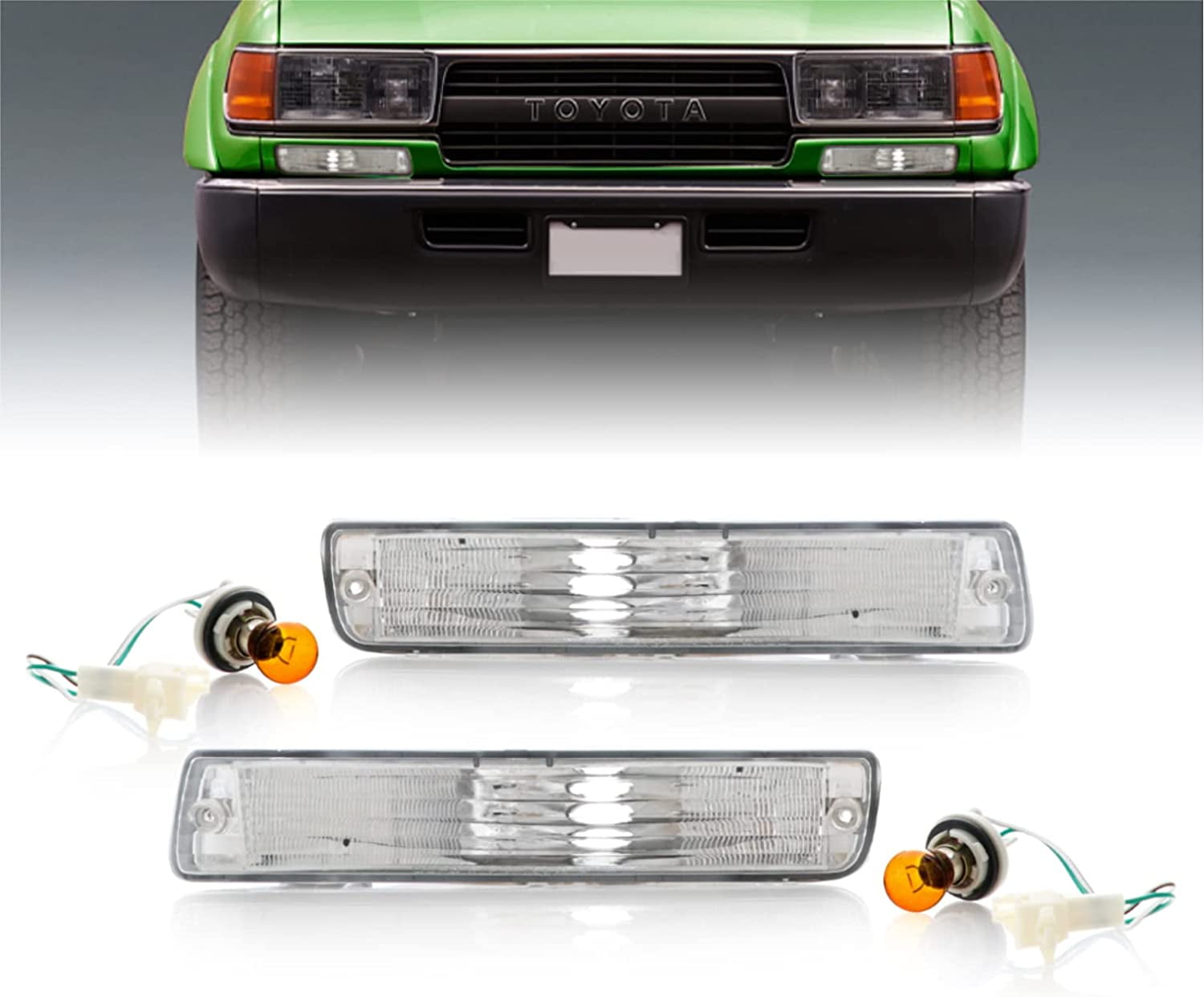 USR DEPO FJ80 Turn Signal Lights - Front Bumper Signal Lamps Set (Left ...