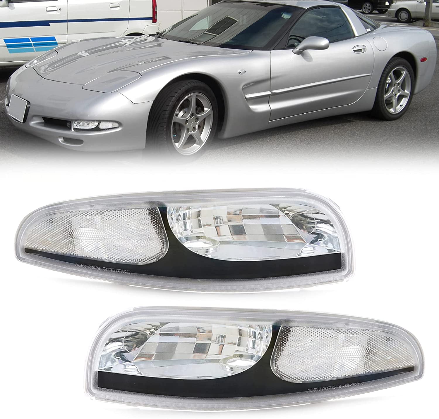 USR DEPO Vette C5 Turn Signal Lights - Front Bumper Signals Lamps Set ...