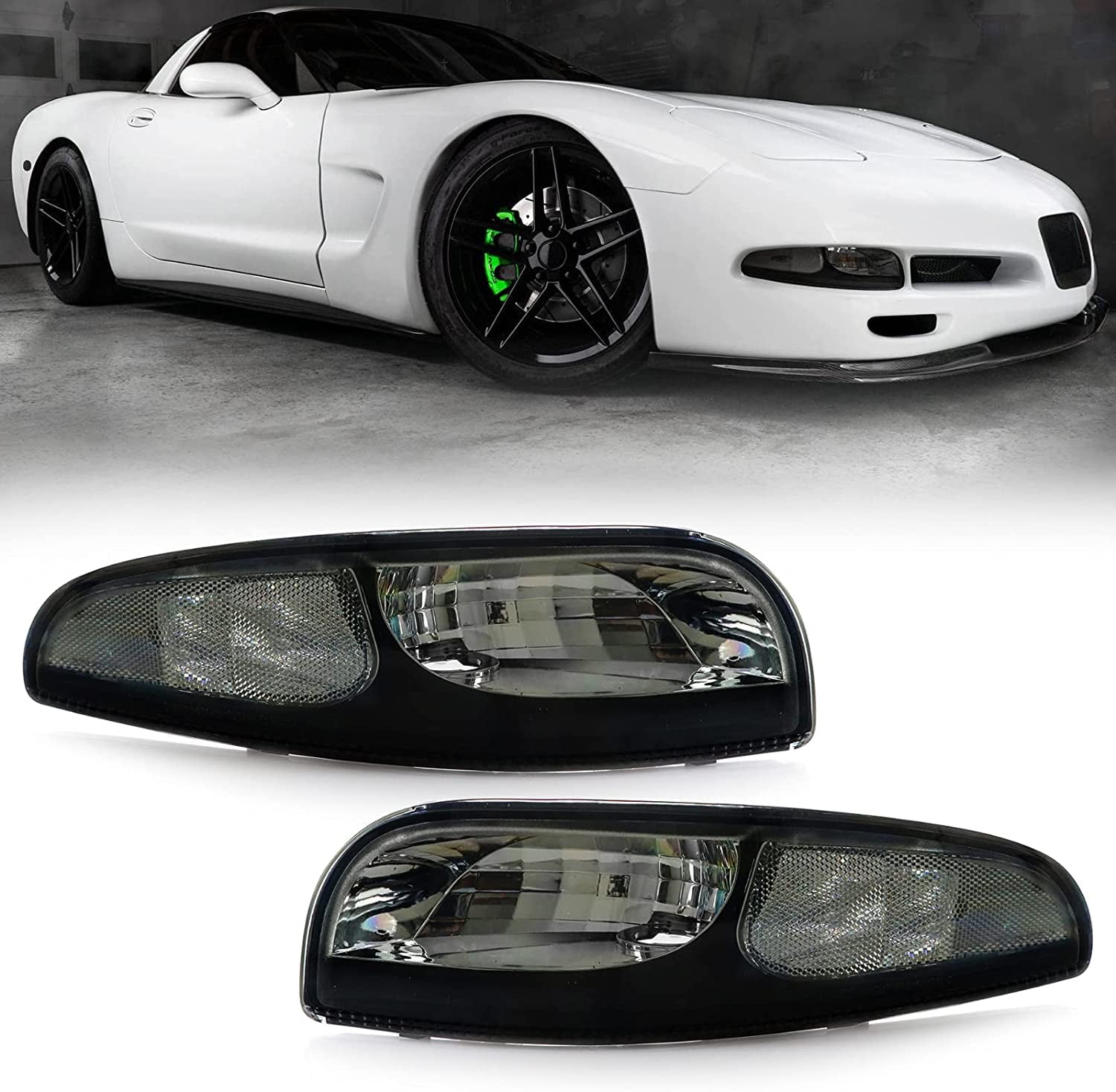 USR DEPO Vette C5 Turn Signal Lights - Front Bumper Signals Lamps Set ...