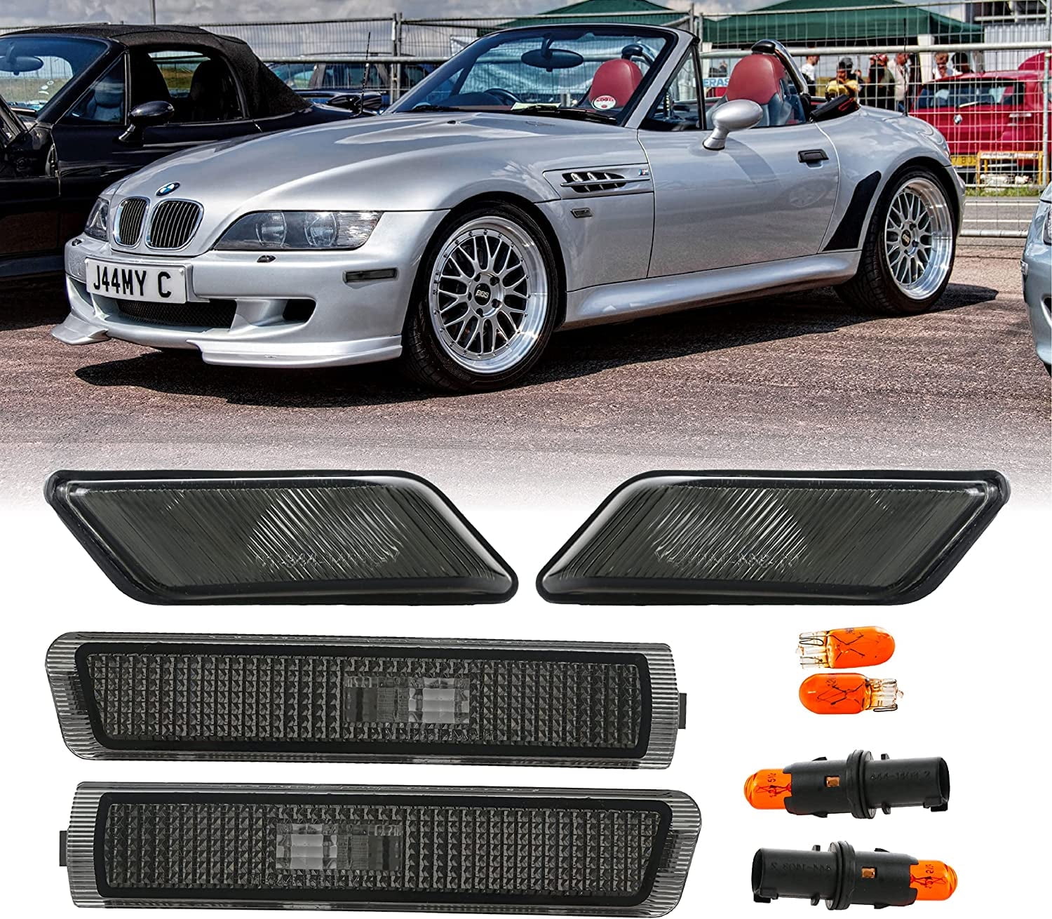 USR Z3 Side Marker Lights - COMBO Smoke Lens Front Bumper Sidemarkers ...