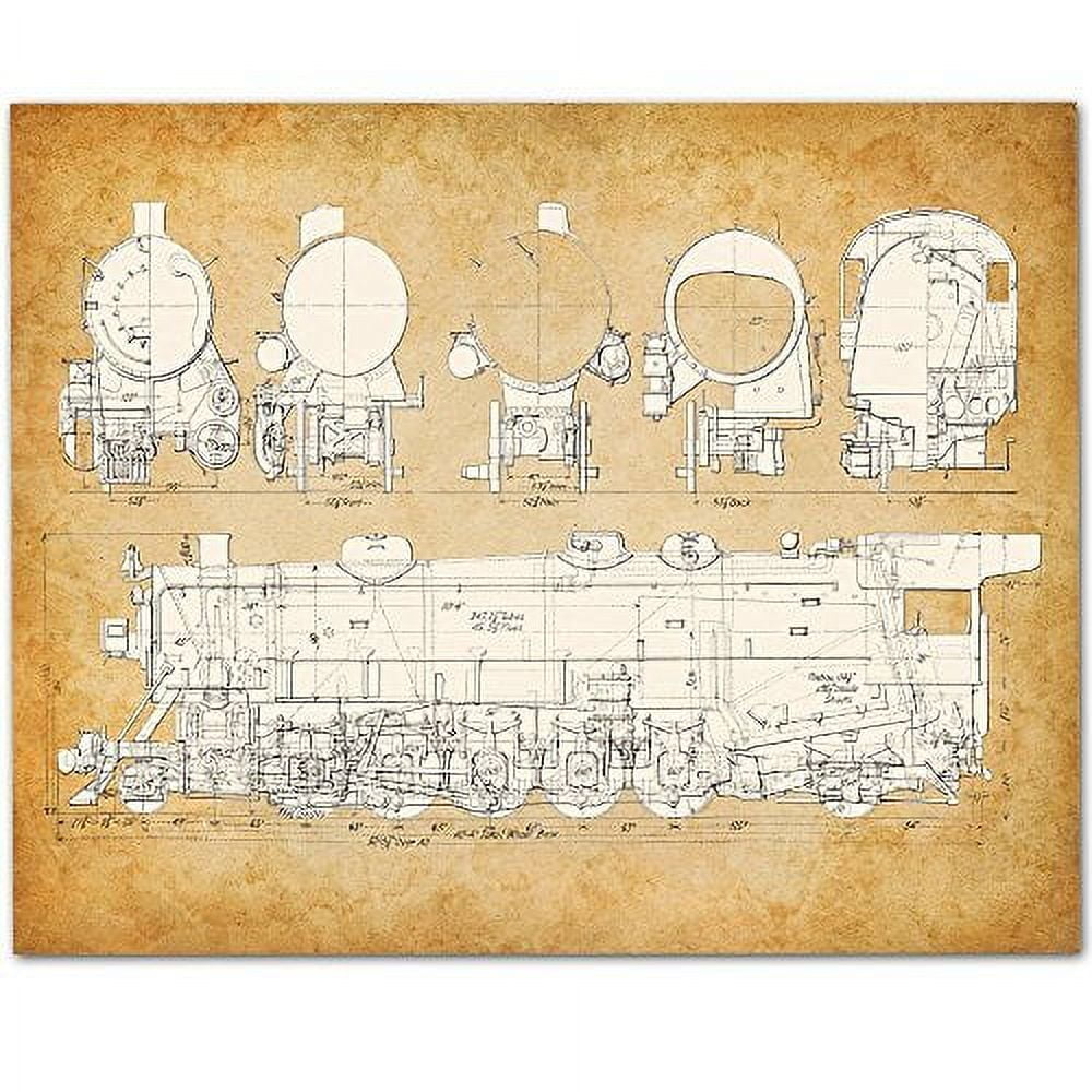 USRA Light Santa Fe Steam Railroad Locomotive Train Art Print - 11x14 ...