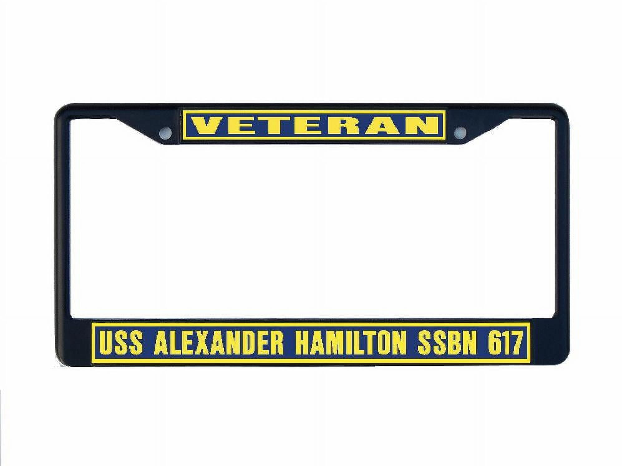 USS ALEXANDER HAMILTON SSBN 617 License Plate Frame Black Metal ...