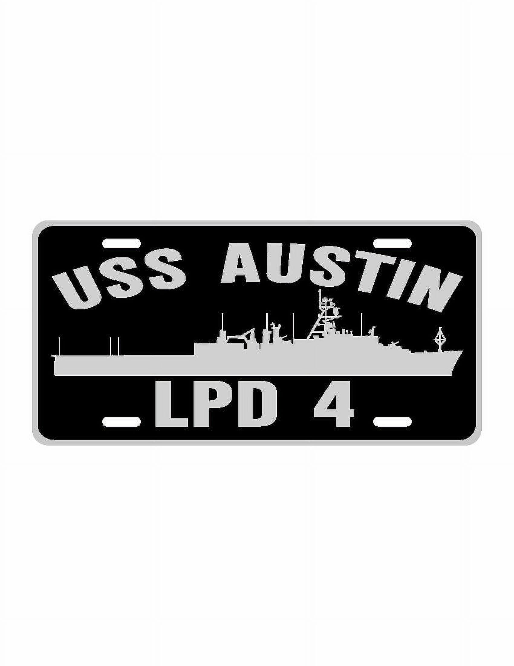 USS AUSTIN LPD 4 Aluminum License Plate Military Navy USN Car Truck RV ...