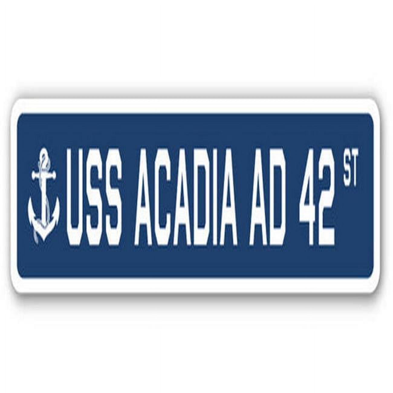 USS Acadia AD 42 Street Sign - US Navy Ship Veteran Sailor Gift ...