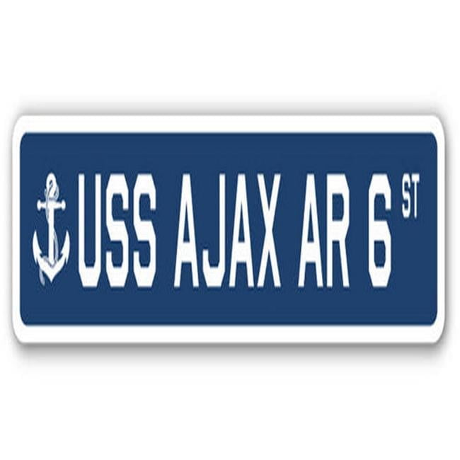 USS Ajax AR 6 Street Sign - US Navy Ship Veteran Sailor Gift - Walmart.com
