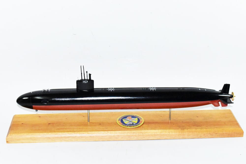 USS Alexandria SSN-757 Submarine,Navy,Scale Model,Mahogany,20 inch,LA ...