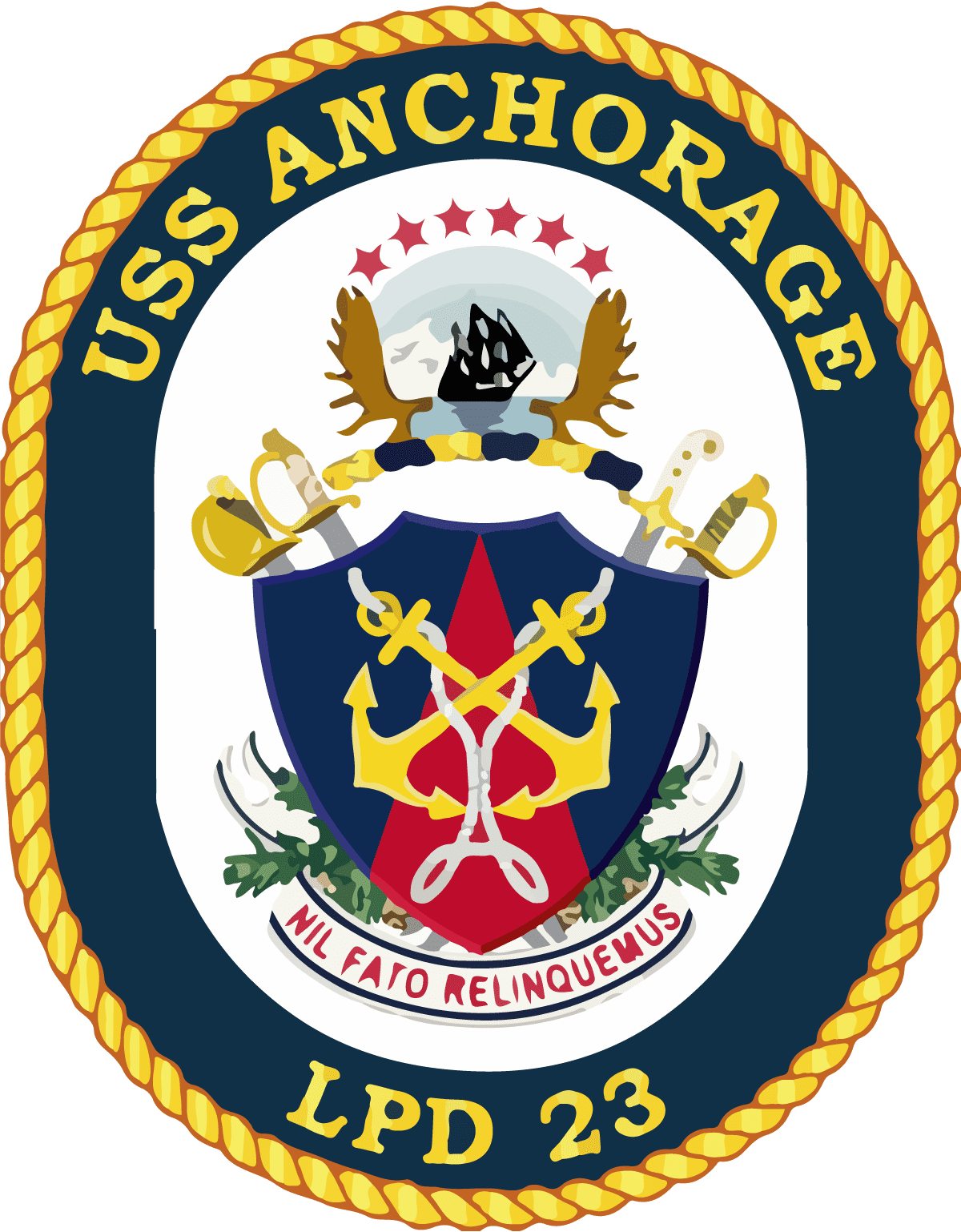 USS Anchorage LPD-23 Badge Sticker Decal San Antonio Class Amphibious ...