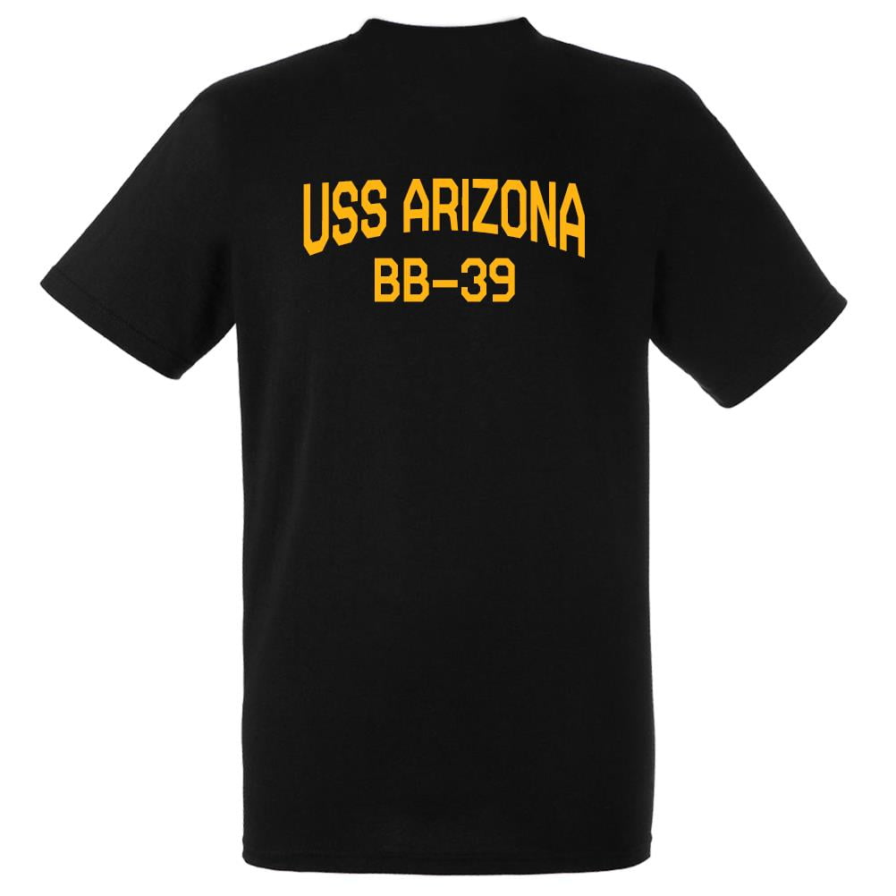 USS Arizona BB-39 Battleship Standard Size Short Sleeve Tee Shirt ...