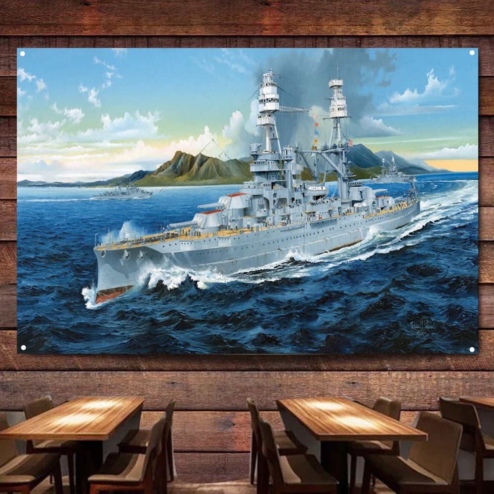 USS Arizona BB-39 Battleship Wall Art Banners Hanging Flags Wall Chart ...