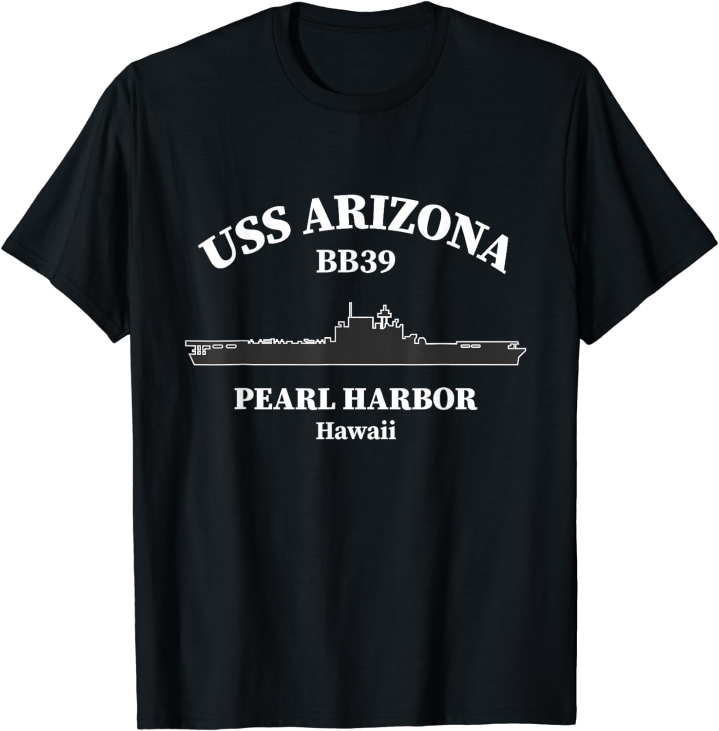USS Arizona Battleship Pearl Harbor Memorial Day of Infamy T-Shirt ...