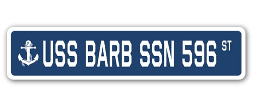 USS BARB SSN 596 Street Sign us navy ship veteran sailor gift - Walmart.com