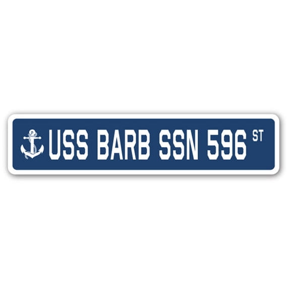 USS BARB SSN 596 Street Sign us navy ship veteran sailor gift - Walmart.com