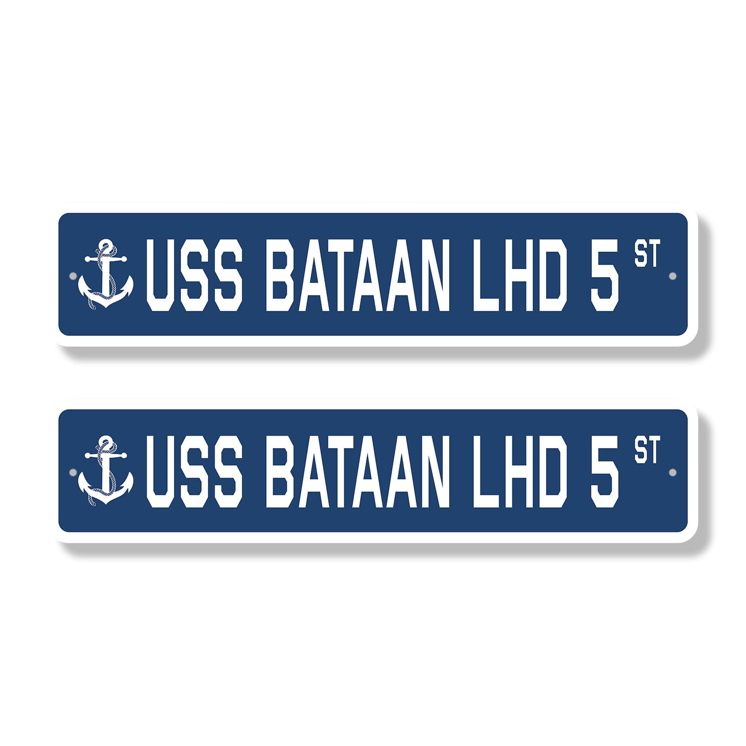 USS BATAAN LHD 5 Classic Street Sign (2 Pack) us navy ship veteran ...